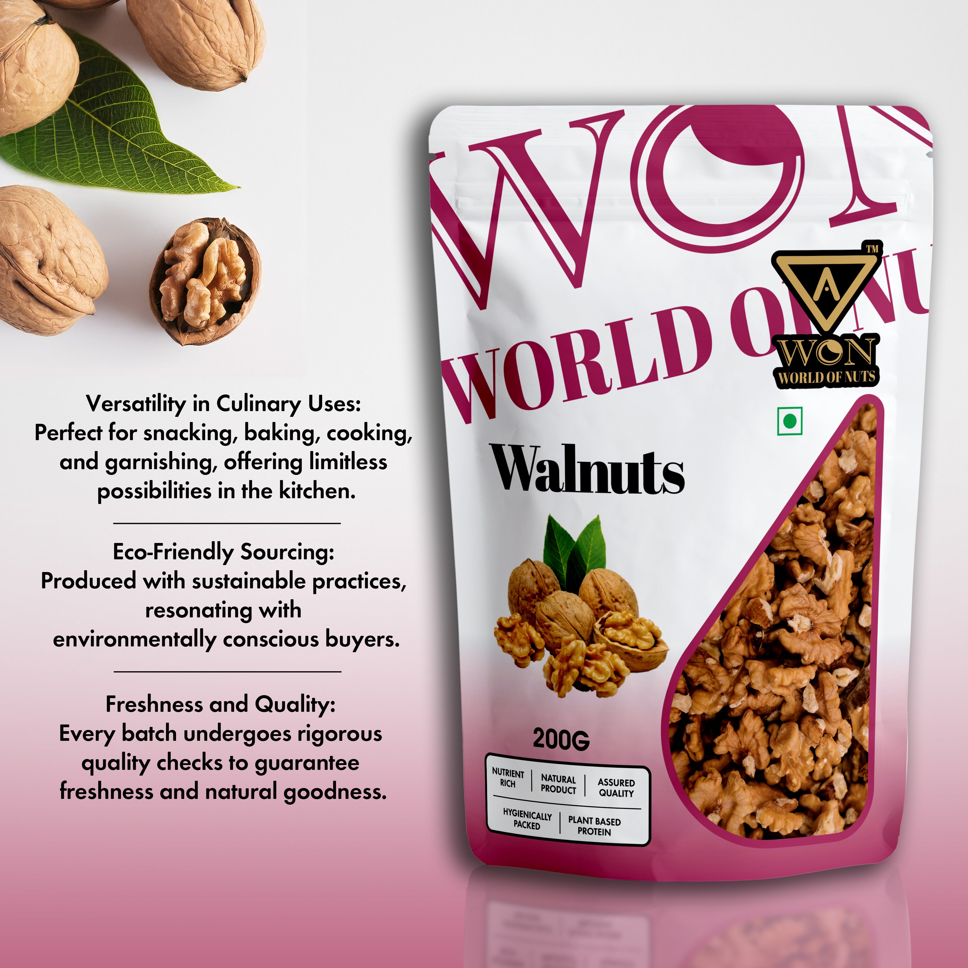 AWON Premium Walnuts 200g | Omega-Rich Healthy Walnut Kernels – AWON ...